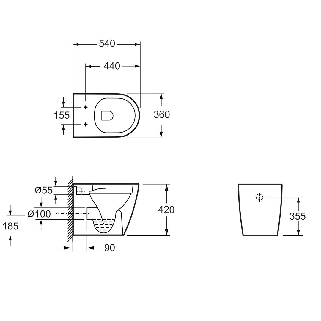 "Унитаз Devit Do It 4020520 Напольный, Безобедочный с Крышкой Soft-Close, Белый Глянец ...